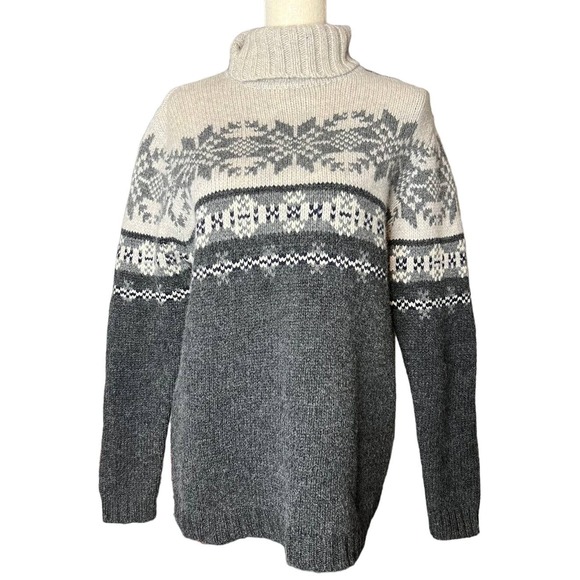 GAP | Sweaters | Vintage Gap Womens Fair Isle Sweater Size S In Cream And Gray 0 Lambswool ...